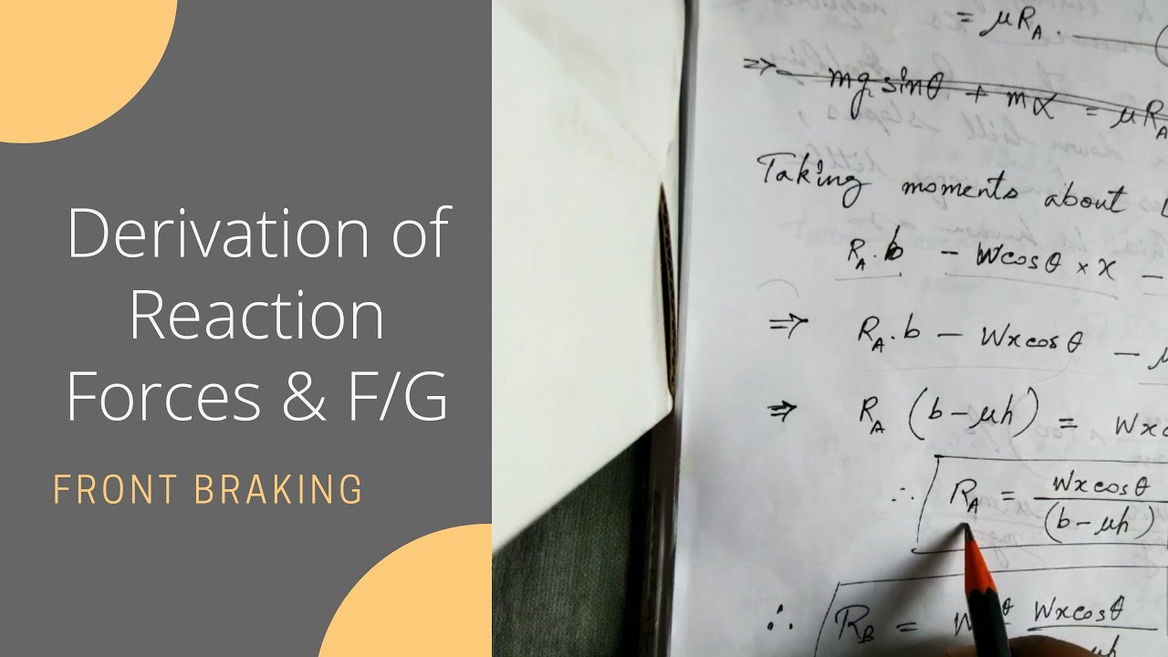 Front braking_Reaction forces_ f/g Value || #Braking_of_a_vehicle ...