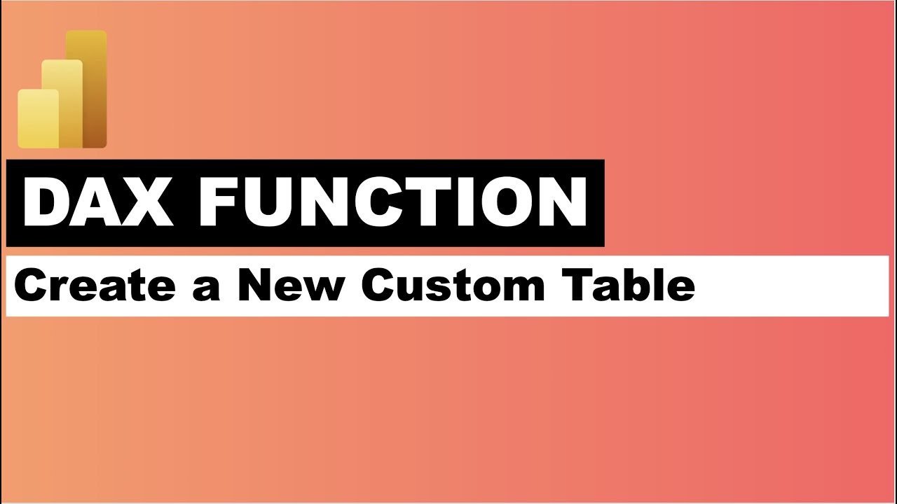 How to Create a Custom Power BI Table using in built create table ...