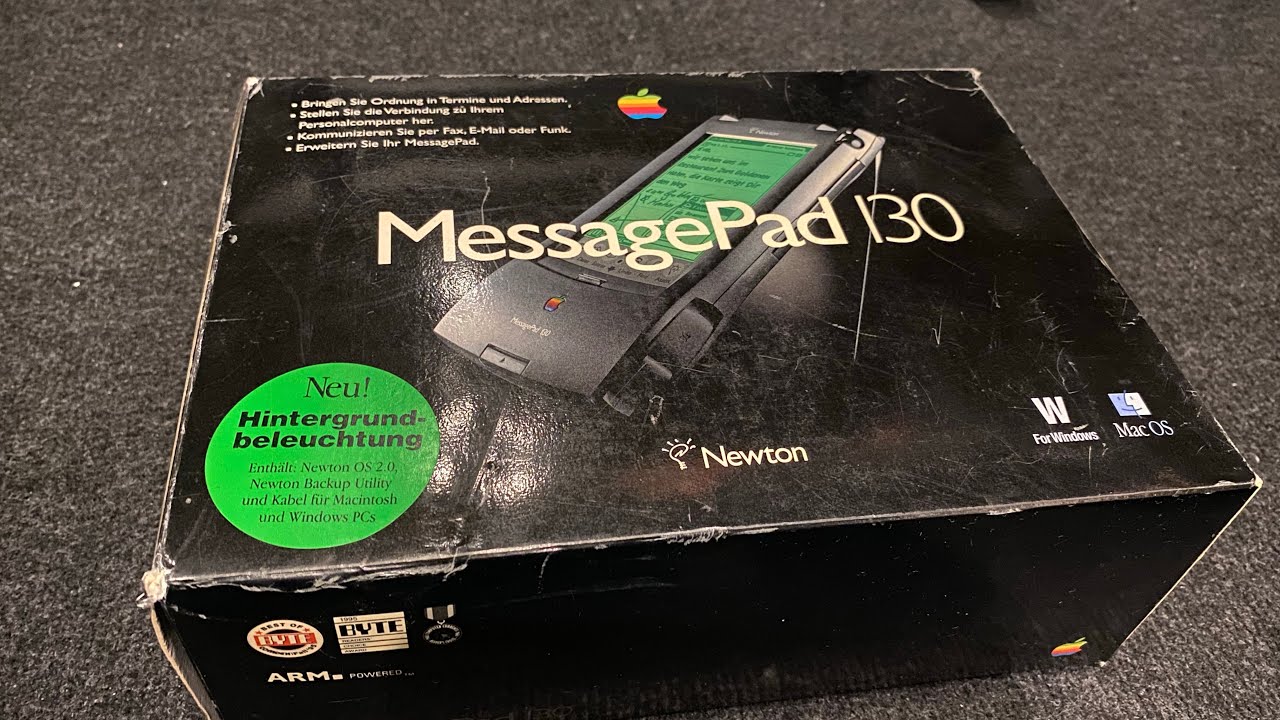 Apple MessagePad 130 Unboxing und Test ( Apple Newton ) - YouTube
