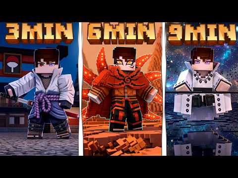 A CADA 3 MINUTOS do NOVO NARUTO no MINECRAFT!!