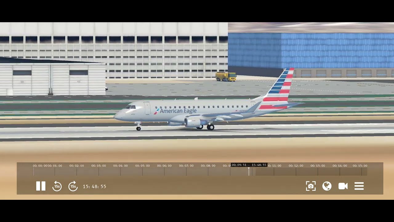 American Eagle Embraer E175 Takeoff From Takeoff Los Angeles Infinite ...