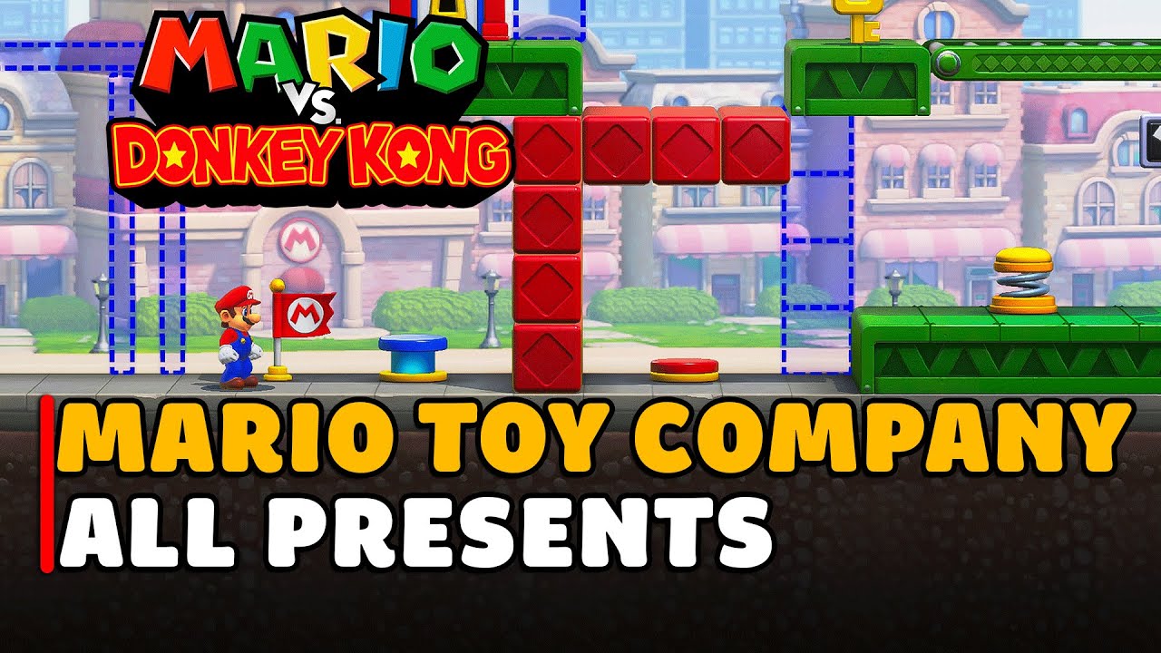 Mario vs. Donkey Kong: Mario Toy Company - All Presents Locations - YouTube