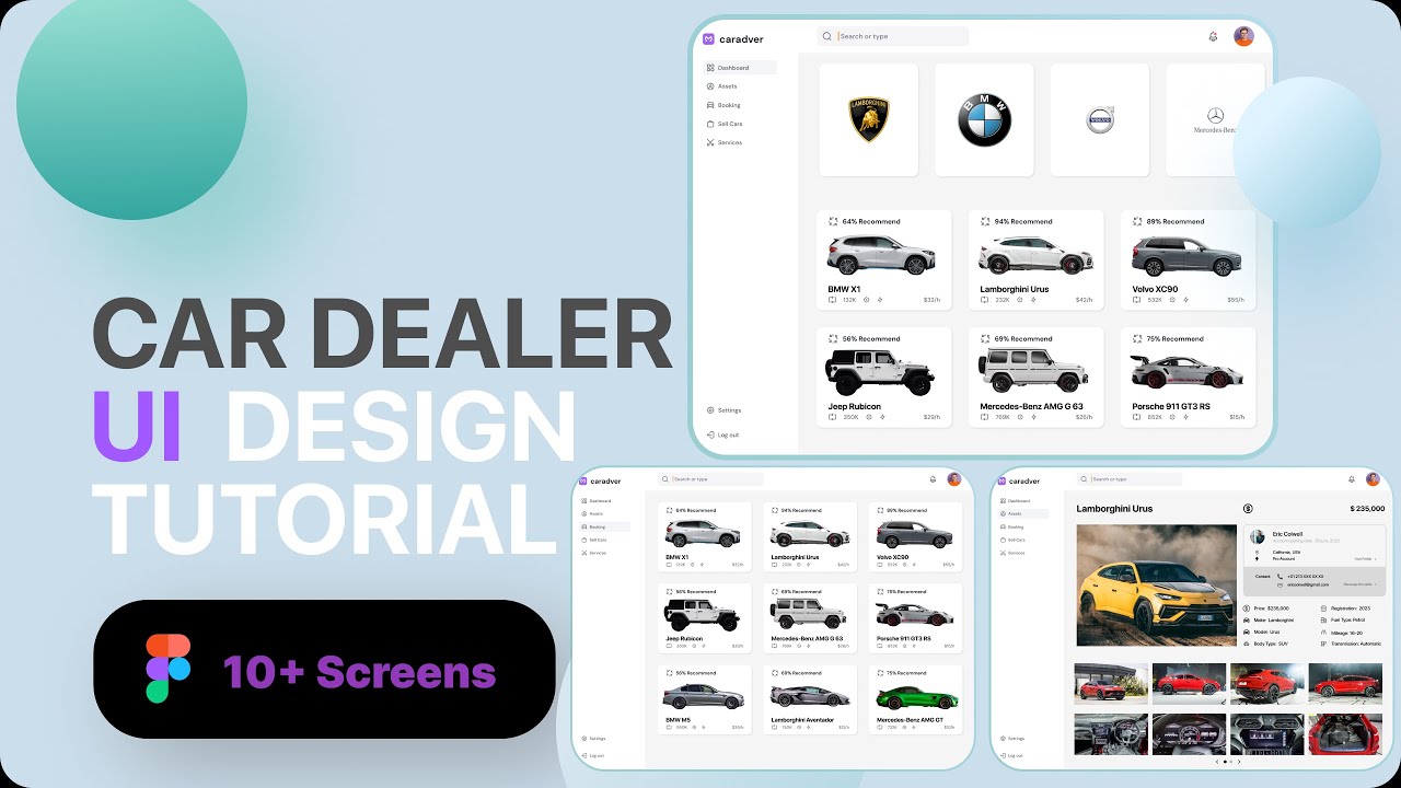 CAR DEALER APP UI DESIGN (Figma Design 2023) #uiux #ui #ux #bmw # ...