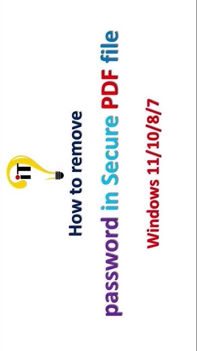 How to remove password in Secure PDF file, How to break pdf password ...