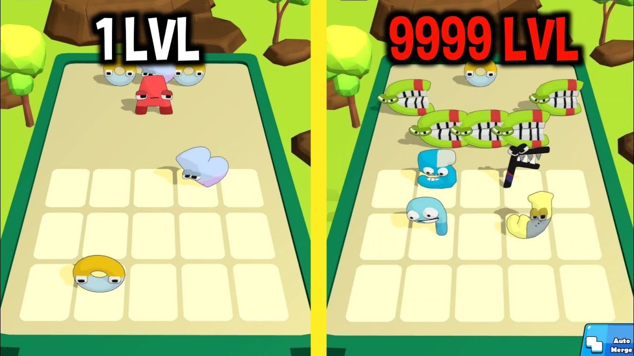 MAX LEVEL in Merge Alphabet: Fusion Rainbow Gameplay - YouTube