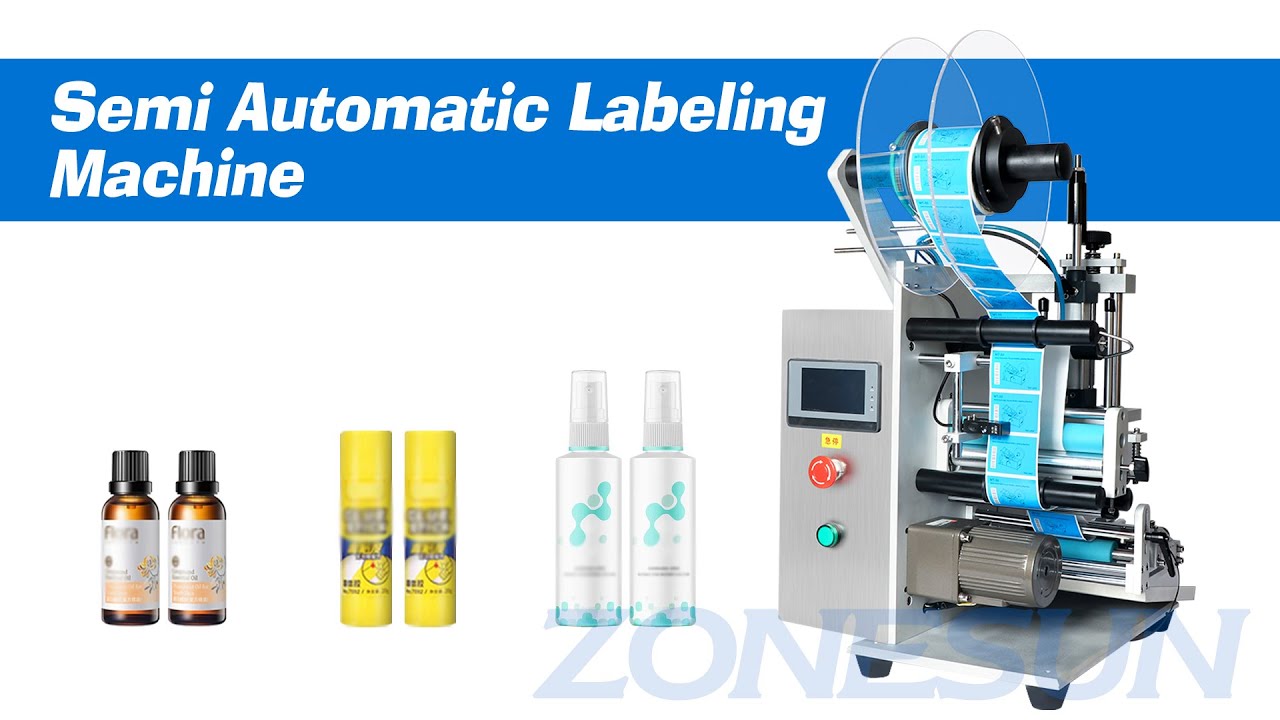 How To Use Semi-Automatic Small Bottle Labeling Equipment? - YouTube