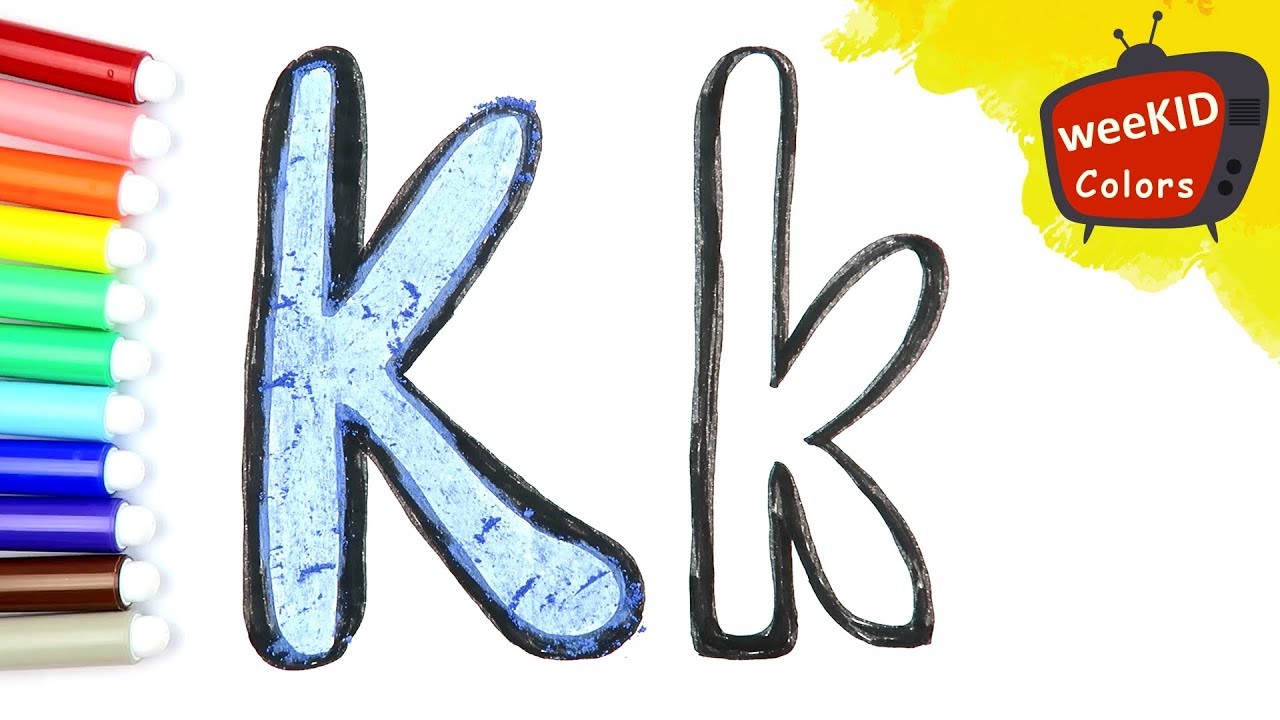 Learn Alphabet with Letter K | Learn Colors for Kids | Coloring Pages ...
