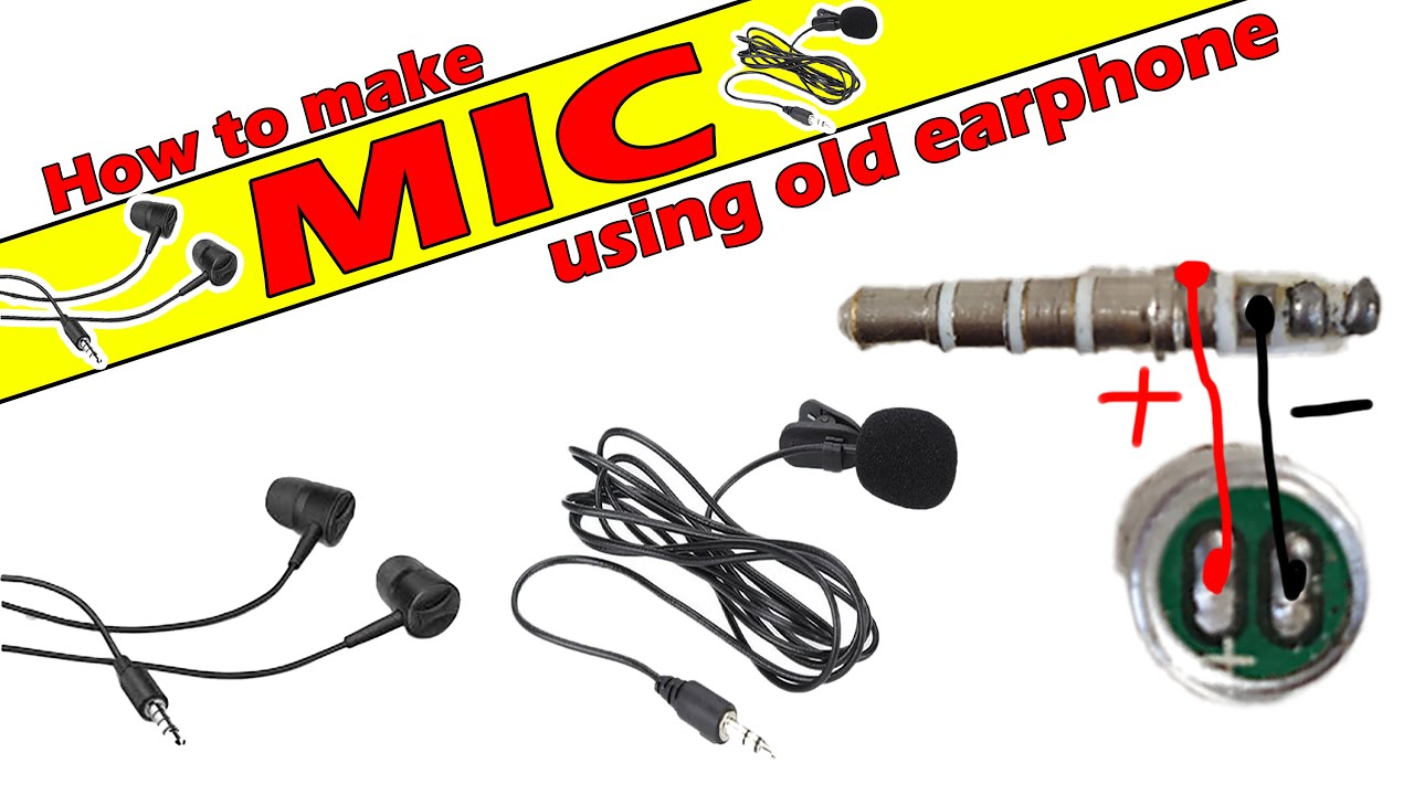 How to make mic using earphone at home for youtube videos माइक कैसे ...