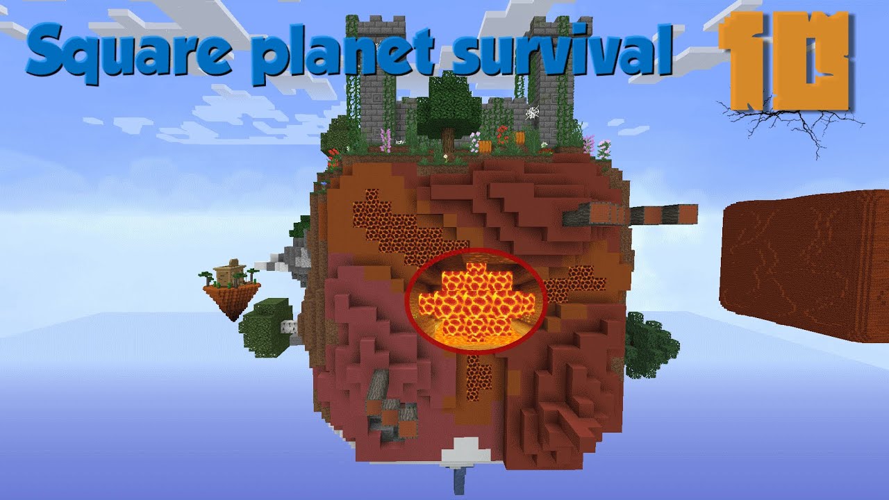 Voyage au centre de la Terre...dans Minecraft... [Square planet ...
