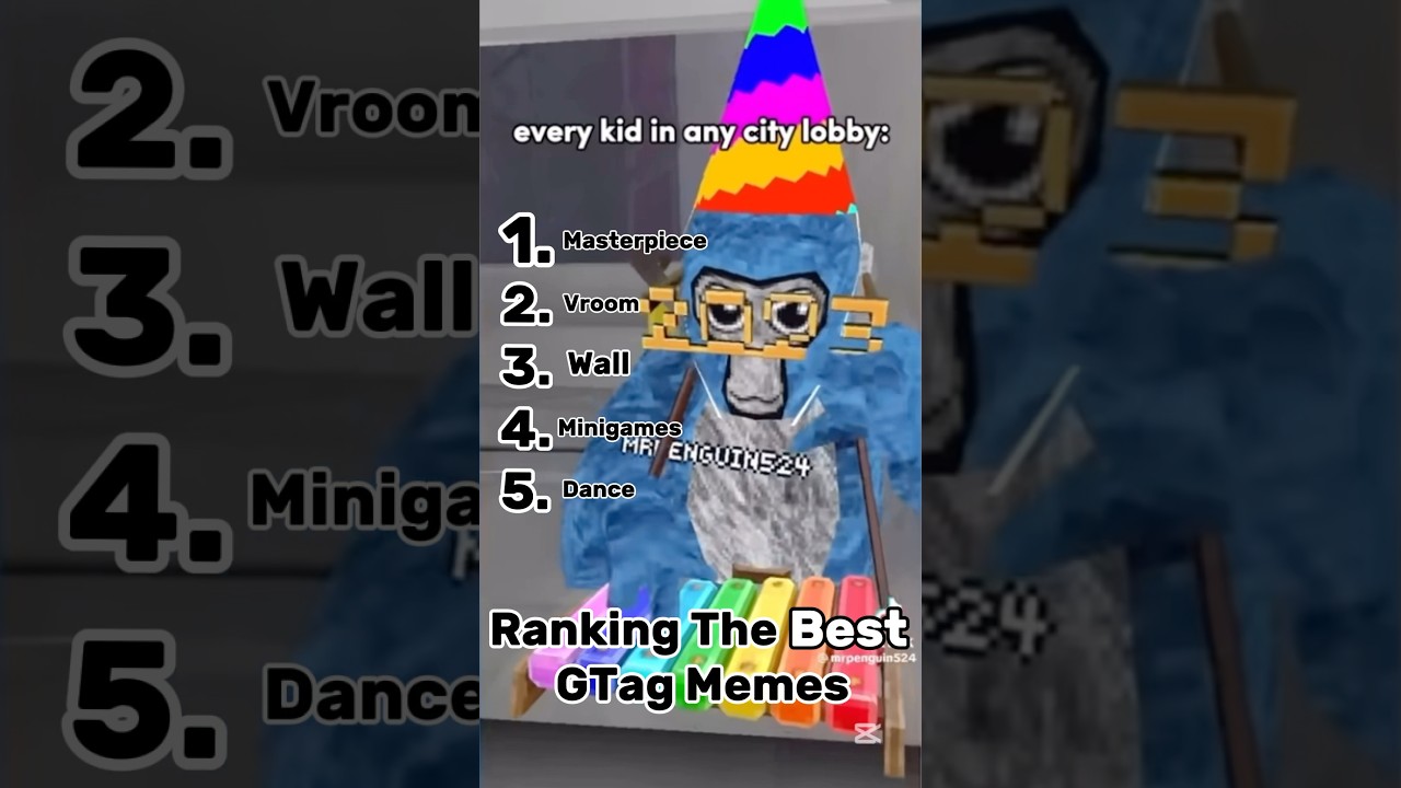 Top 5 best GTag memes #gorillatag #vr #gtag #funny #top5 - YouTube