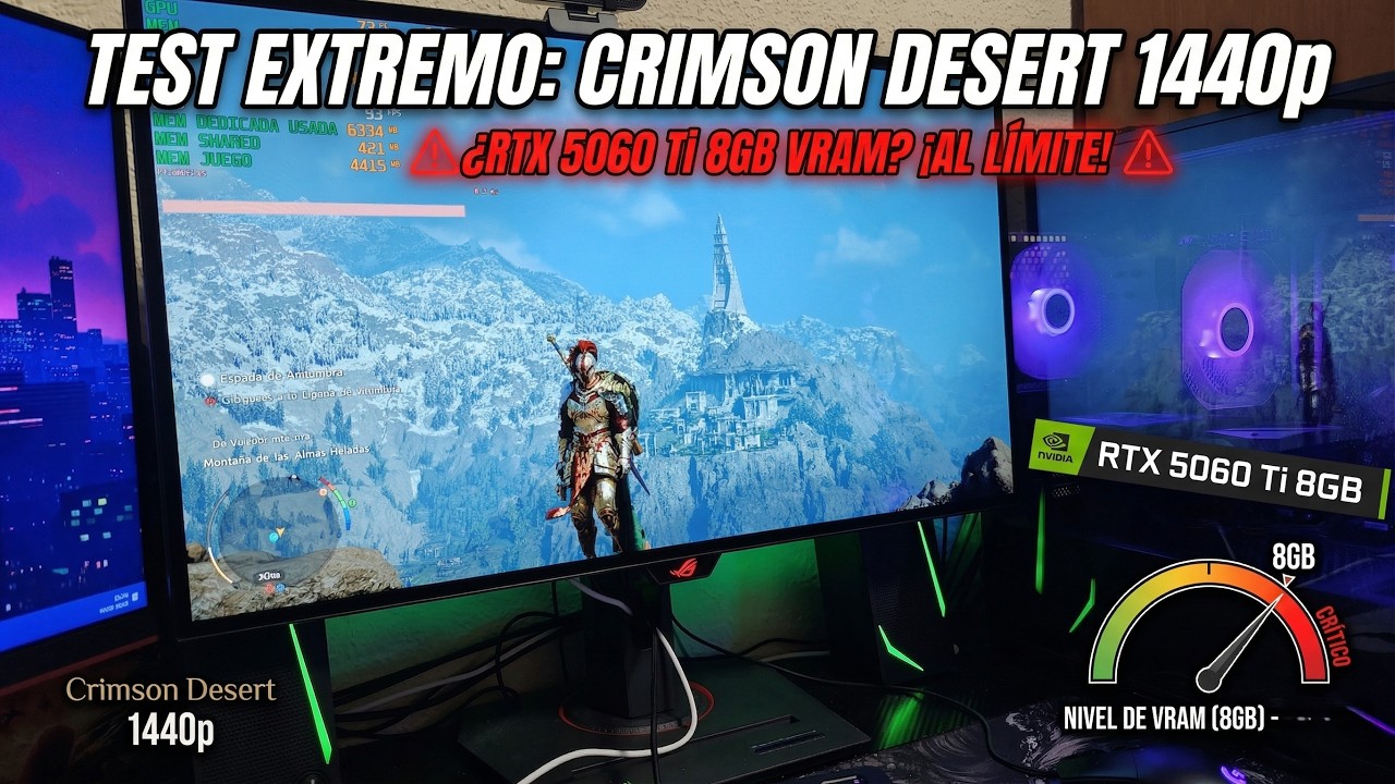 SIRVEN 8GB DE VRAM?! Test Extremo de CRIMSON DESERT a 1440p con la RTX ...