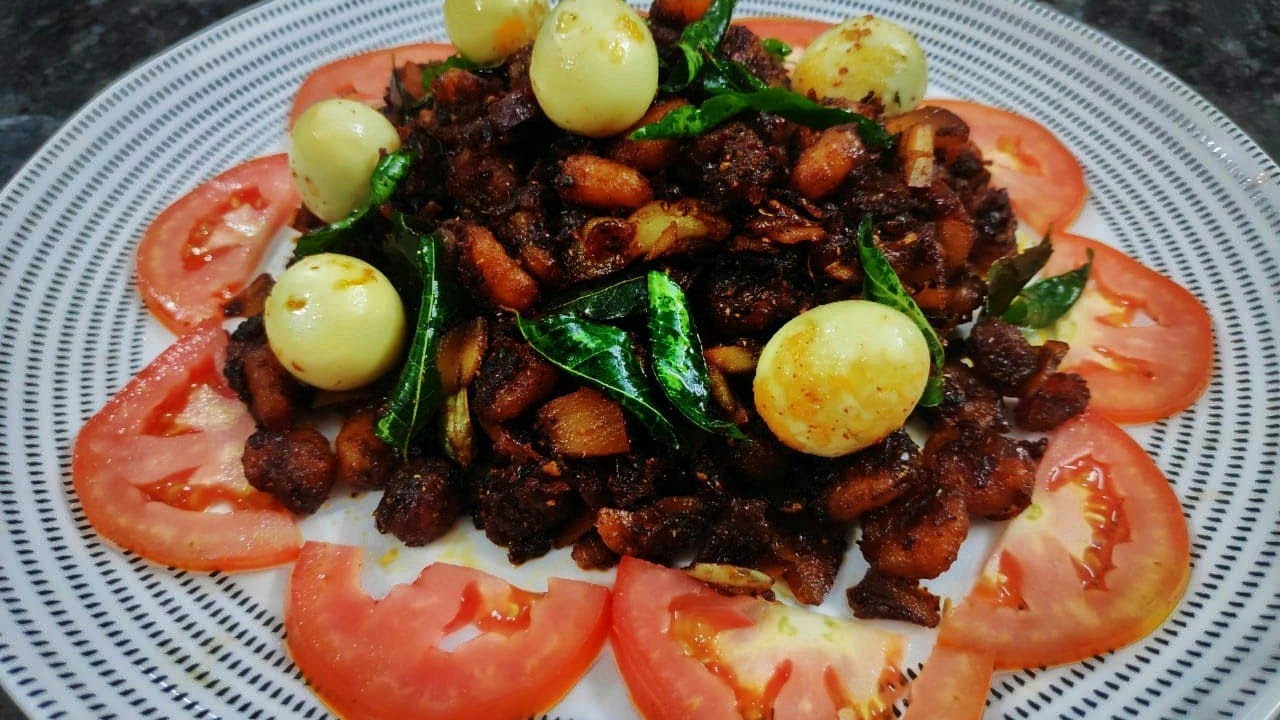 CHEMMEEN ROAST WITH QUAIL EGG #chemmeenroast #chemmeen #shrimp # ...