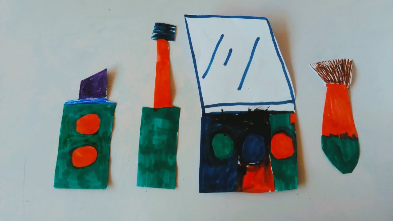 make makeup things 💄 with paper 📄 - YouTube