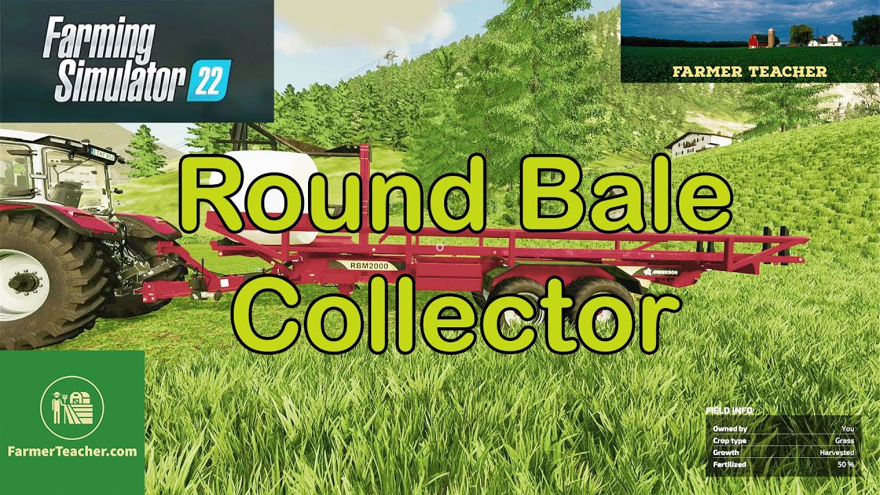 FS 22 Round Bale Collector, Anderson RBM 2000. - YouTube