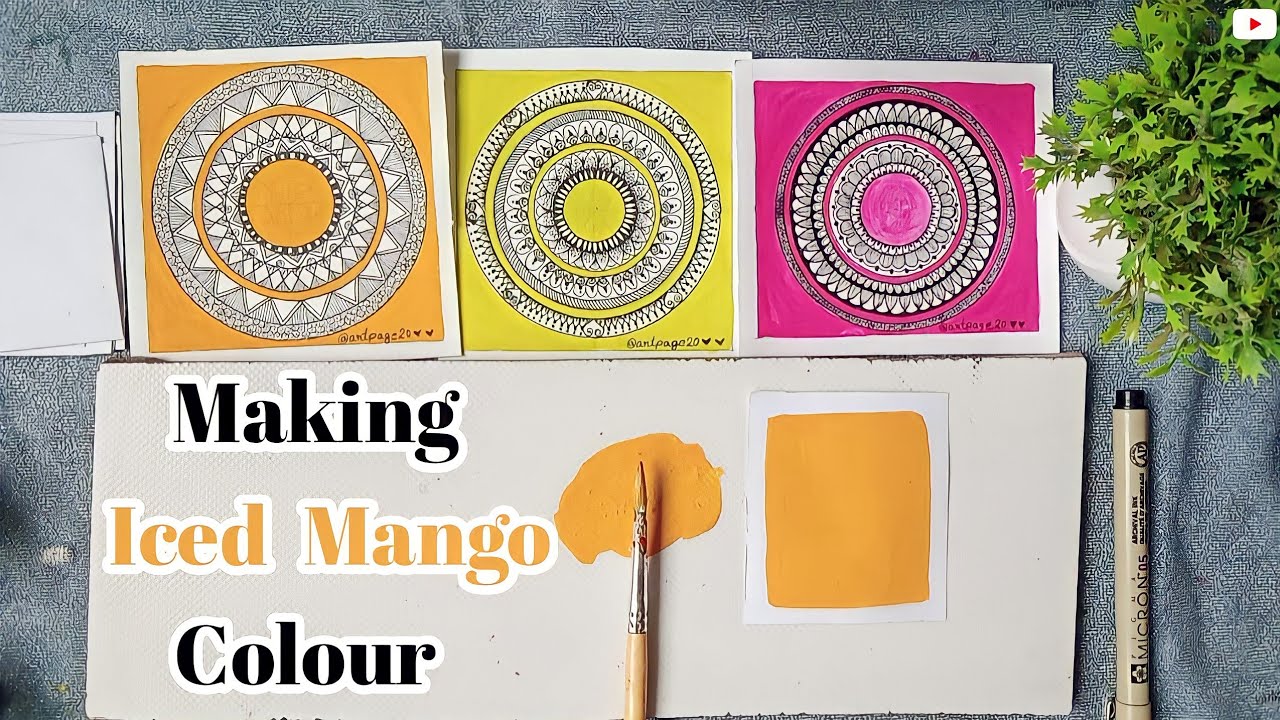 How To Make Iced Mango Color | How To Mix Colors | Iced Mango Color ...