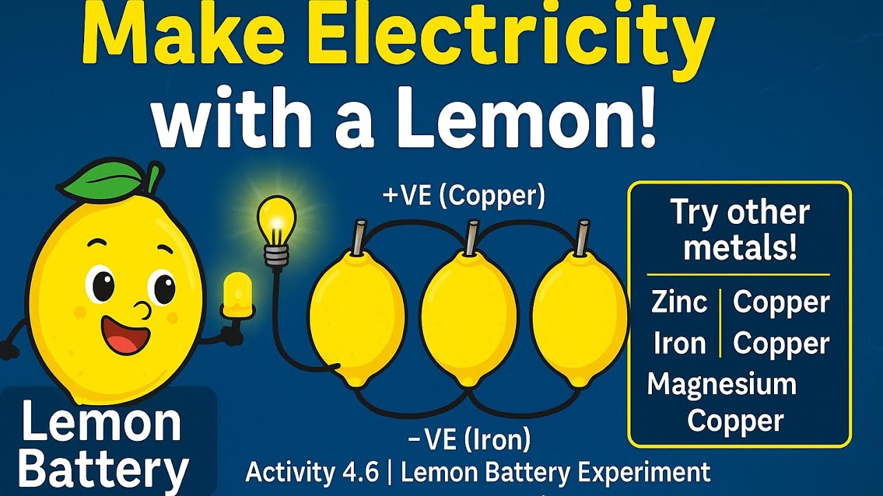Make Electricity with a Lemon | Activity 4.6 | Lemon Battery Experiment ...