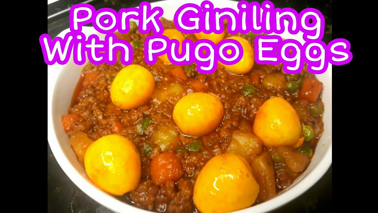COOK PORK GINILING W/PUGO EGGS (GROUND PORK W/QUAIL EGGS) AND YOU CAN ...