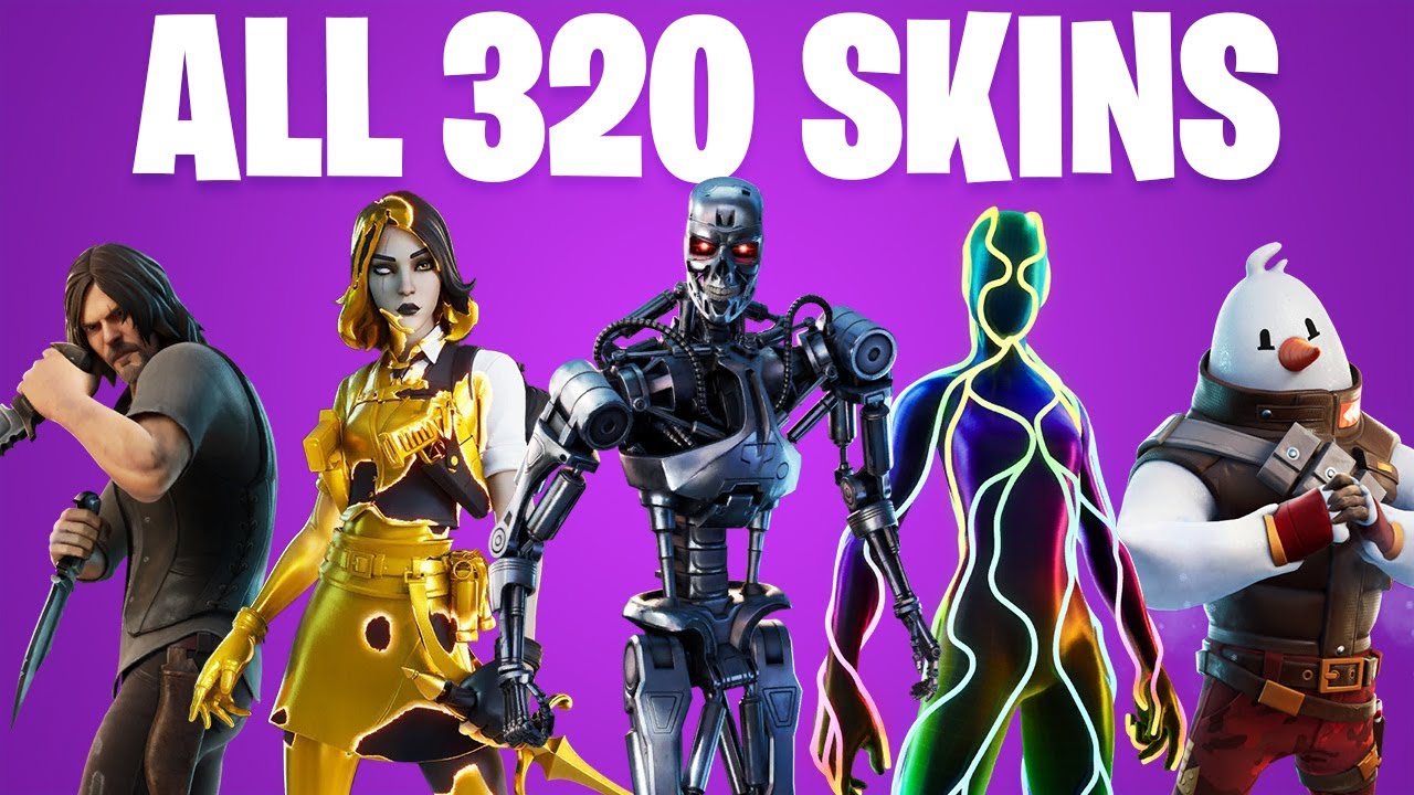 FORTNITE ALL EPIC SKINS (All 15 Season Skins) - YouTube
