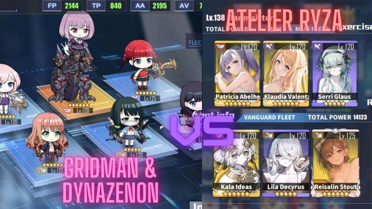 Azur Lane Collab Showdown! | SSSS.Gridman/Dynazenon vs Atelier Ryza ...