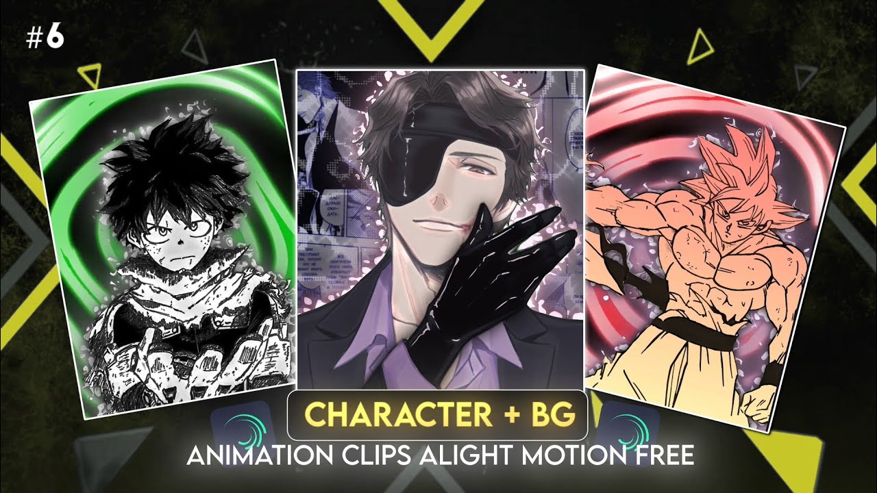 Character png + background animation alight motion preset | Manga edit ...