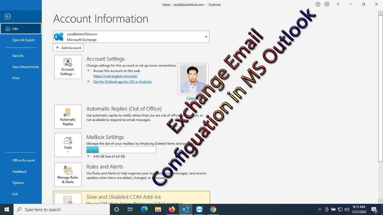 how to configure email system in your MS outlook - YouTube