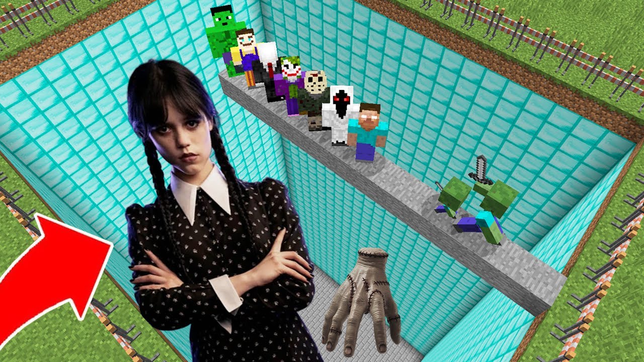 ÖLÜRSEN WEDNESDAY ÇUKURUNA DÜŞERSİN 😱 - Minecraft - YouTube