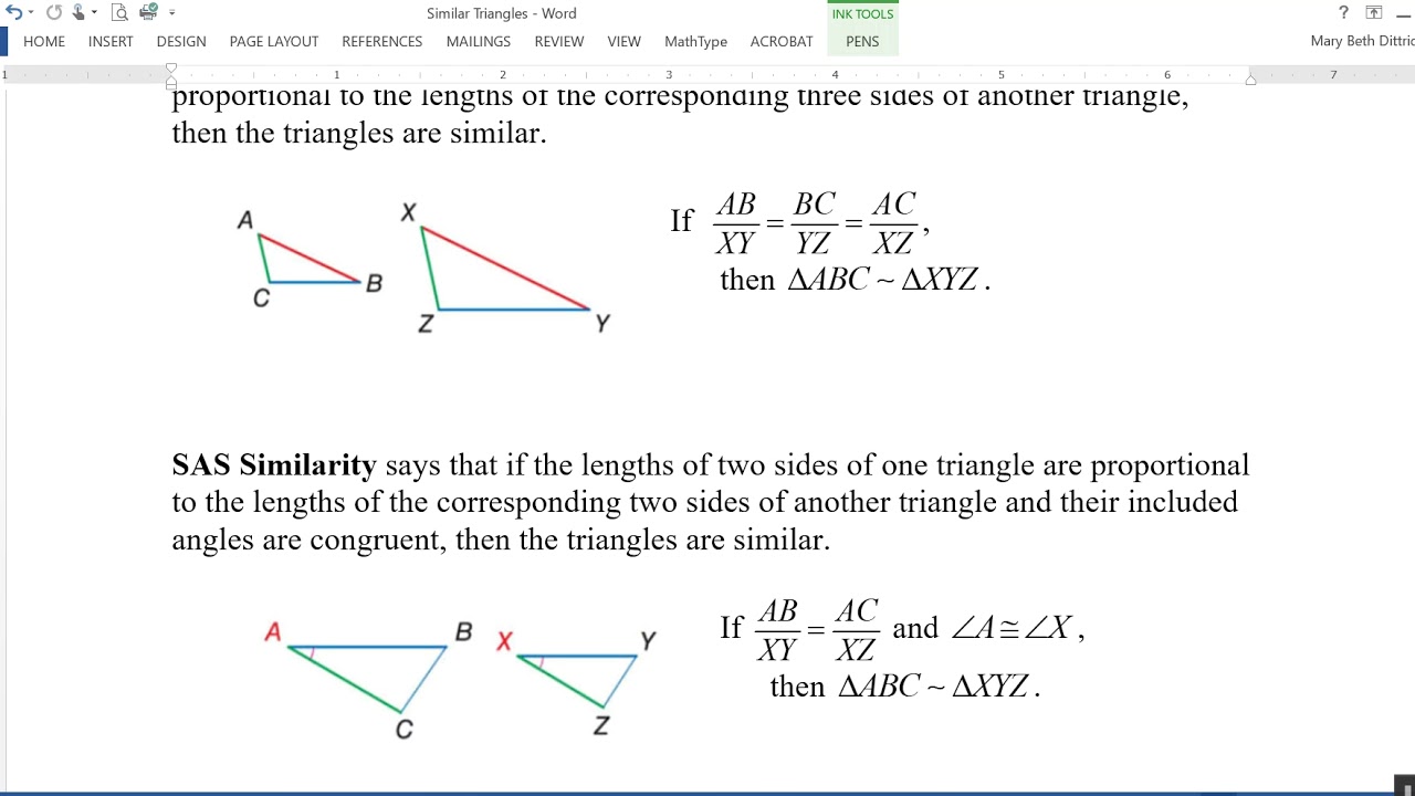Similar Triangles - YouTube