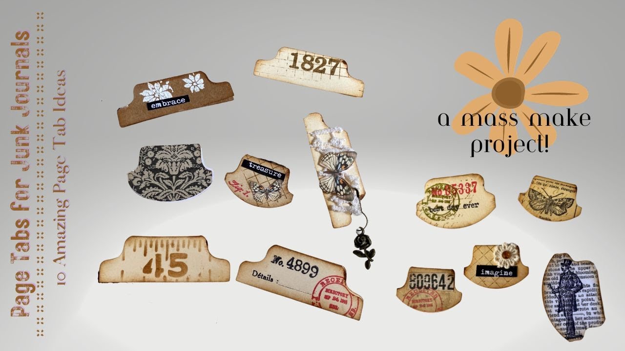 10 magic ideas on how to decorate amazing junk journal page tabs - mass ...