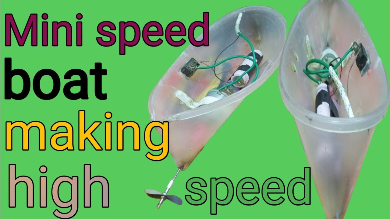 Mini speed boat making/Rc boat speed/drone create studio - YouTube