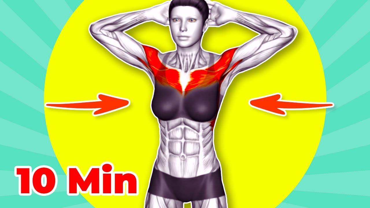 10 Exercises to REDUCE BREAST SIZE Fast and Naturally - YouTube