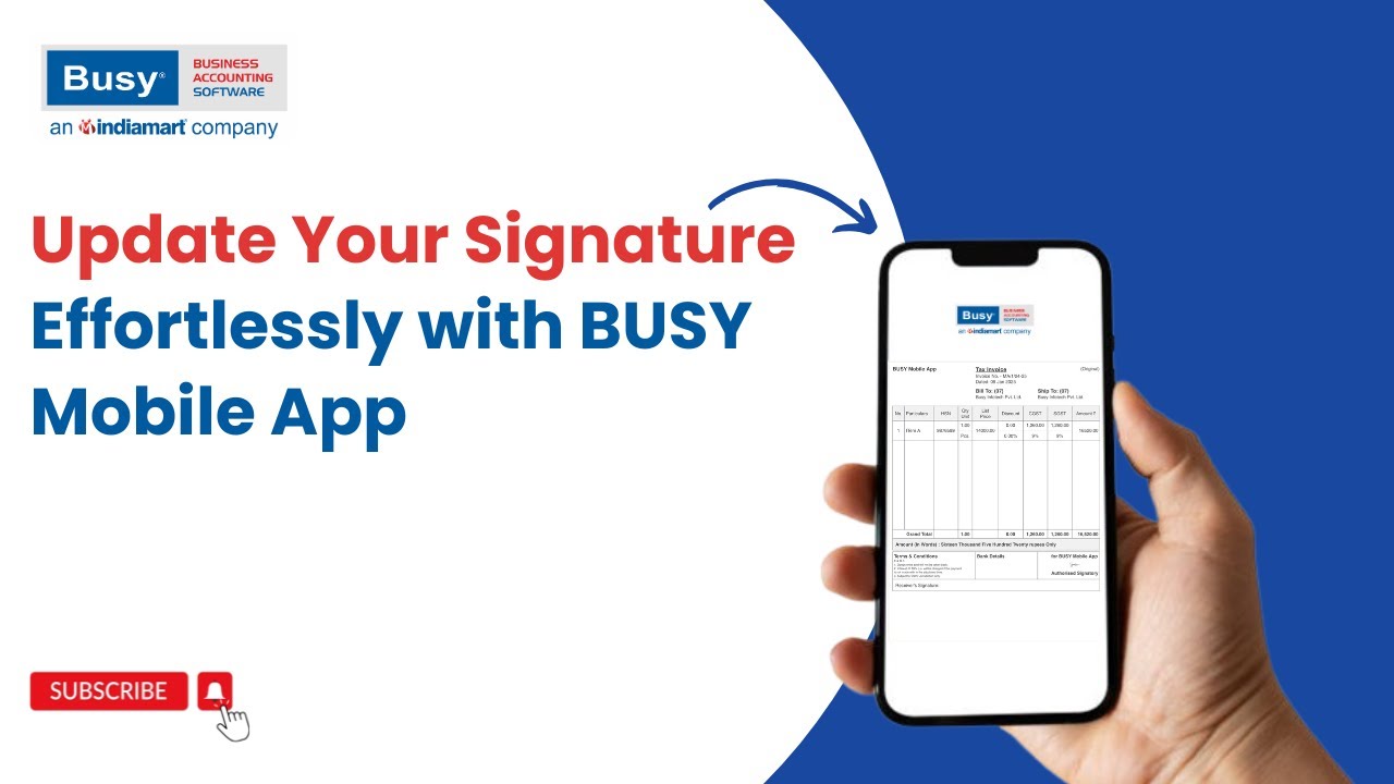 Effortlessly Update User's Signature in BUSY Mobile App (English ...