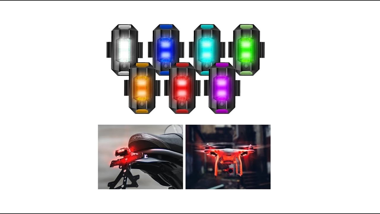 LED STROBO VARIAS CORES USB DRONE BIKE BICILETA MOTO CARRO ANTI COLISÃO ...