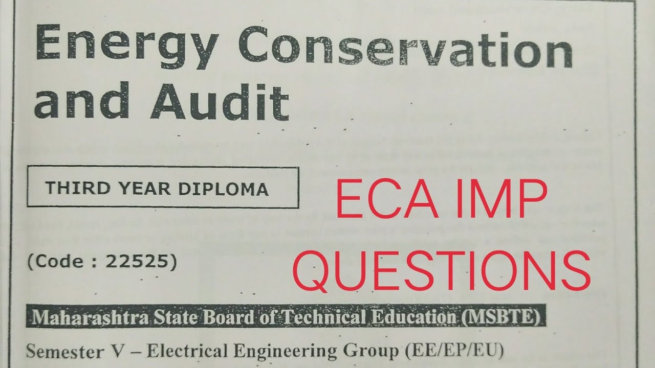 Energy conversation and audit 22525 MSBTE QUESTION BANK (IMP QUESTIONS ...