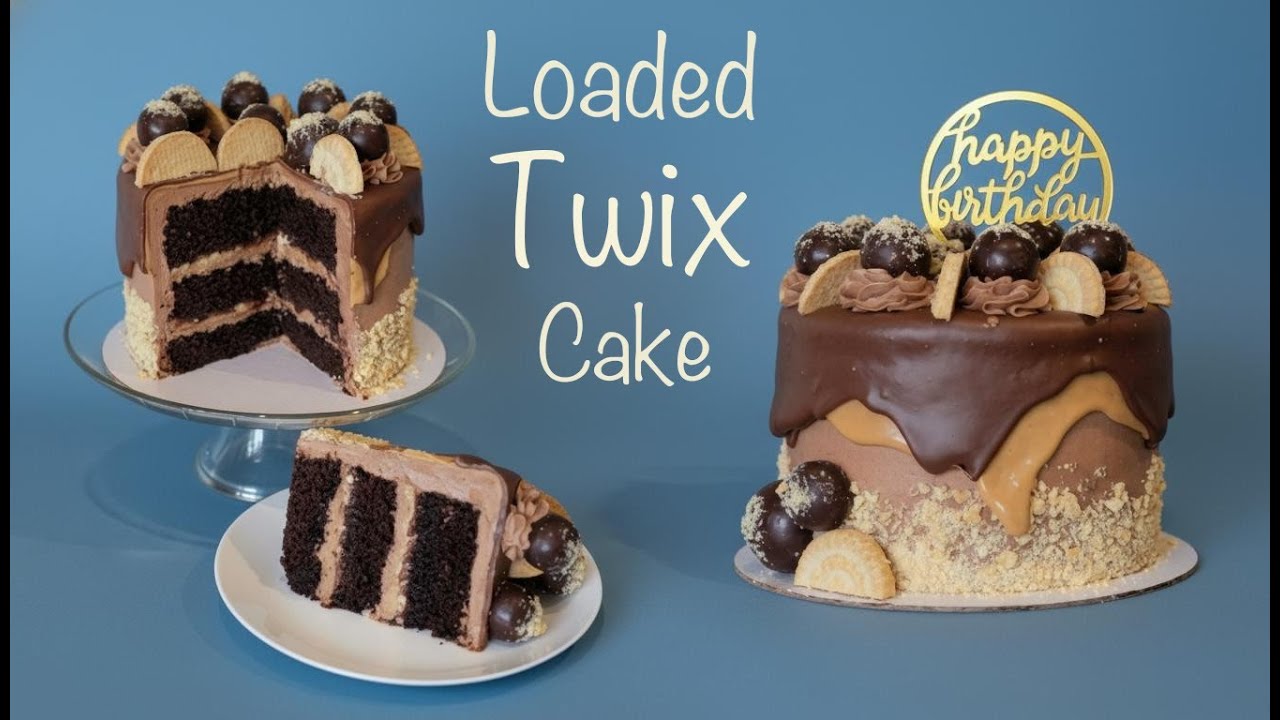 Amazing Loaded Twix Cake! PART 2| How to fix a Bulging Lopsided Cake ...