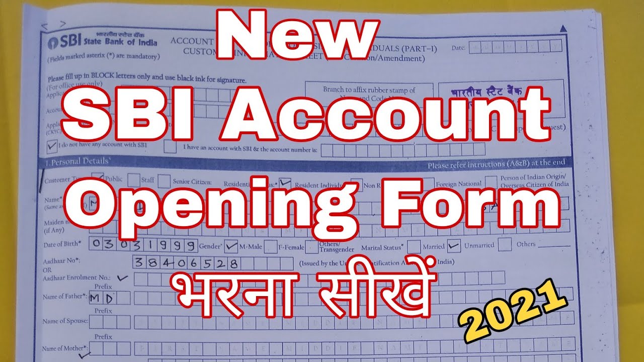 Sbi Account Opening Form Filling Sample YouTube sbi-account-opening-form-filling-sample-youtube
