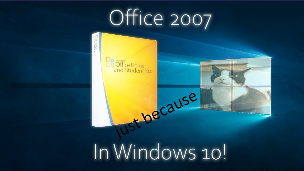 using office 2007 in windows 10 - just because! - YouTube