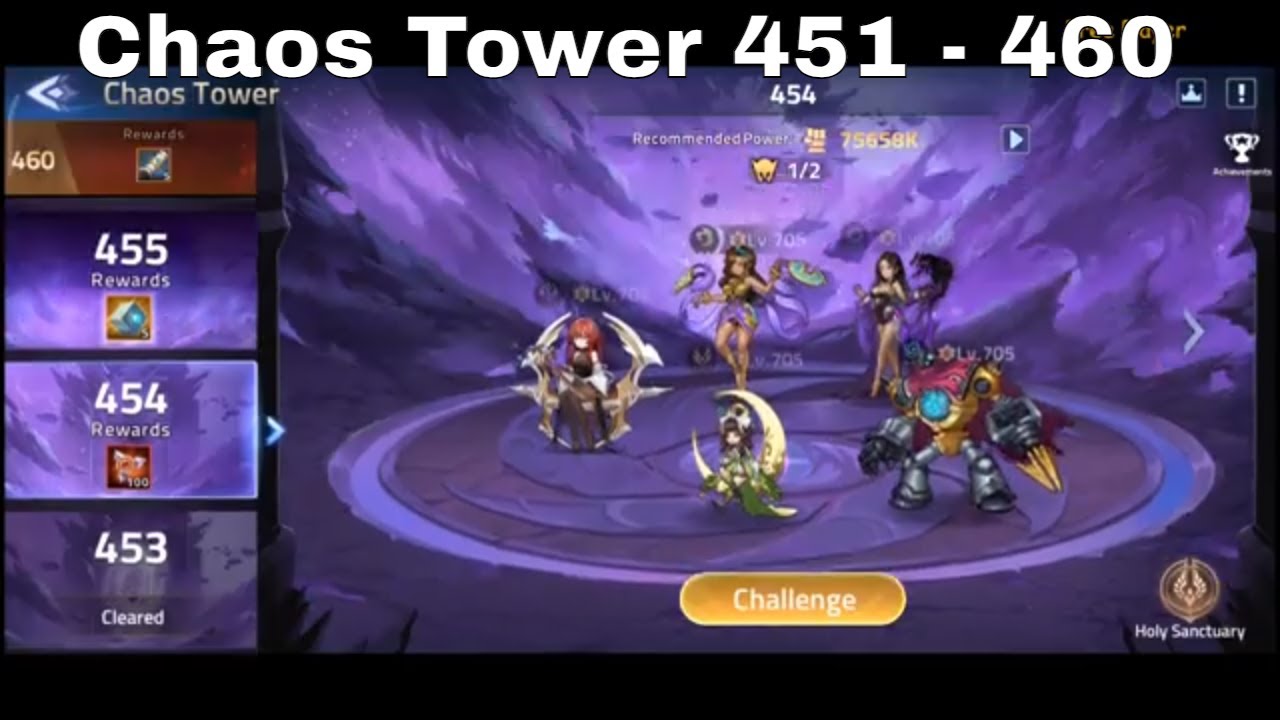 Chaos Tower 451 - 460 MOBILE LEGENDS ADVENTURE - YouTube