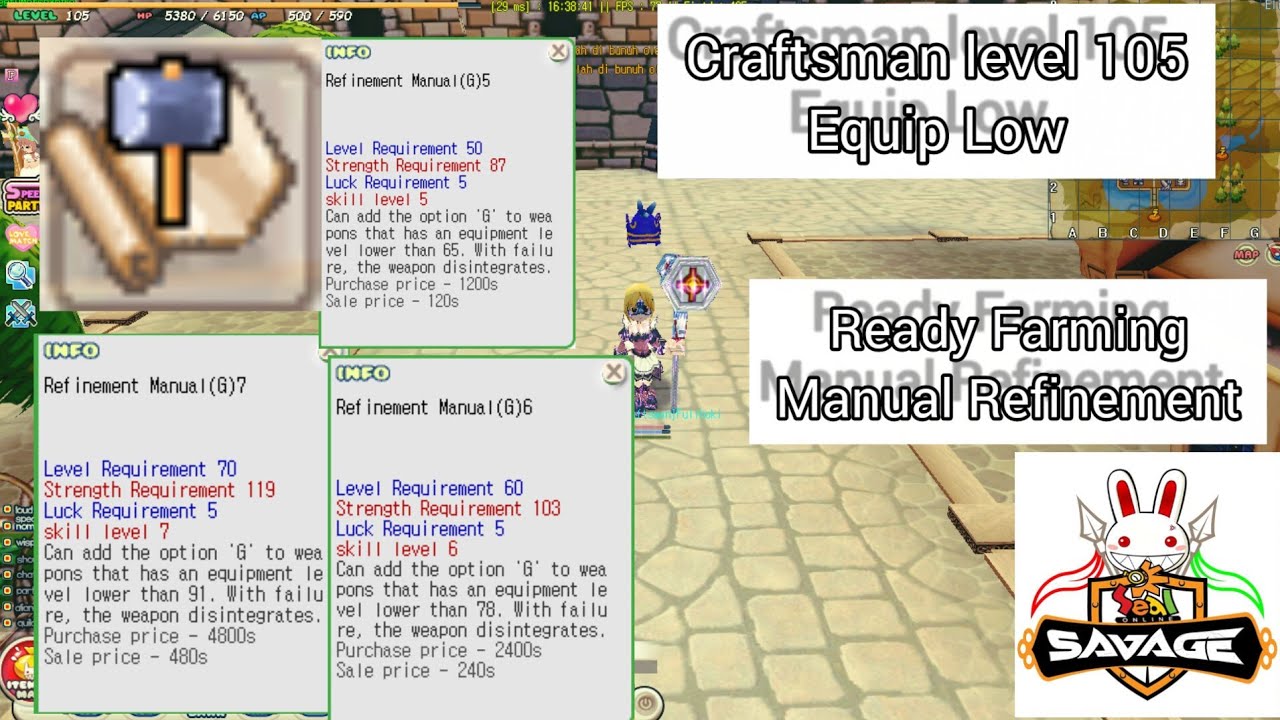 [Guide] PVE/Farming Craftsman Seal Online | Gameplay Job 1 Craftsman ...
