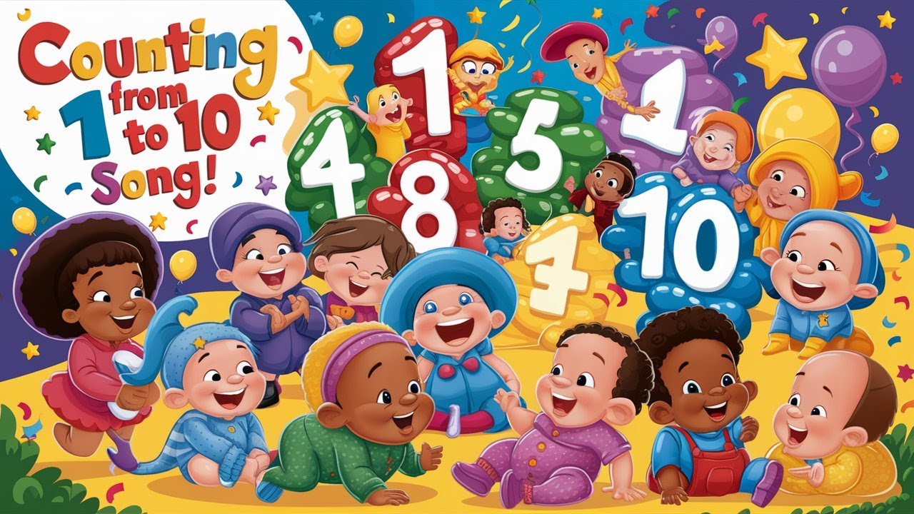 Learn Counting Song for Kids | Learn Numbers 1 to 10 with Happy Babies ...