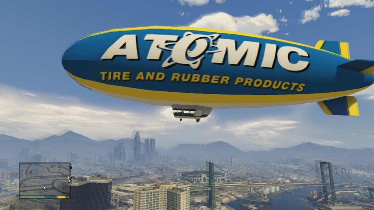 GTA 5 (V) Flying The Atomic Blimp - Funny Ending (1080p HD) - YouTube