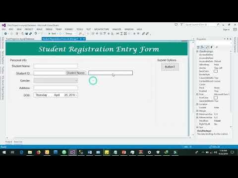 How to make Design Student Registration form in Visual Basic - YouTube