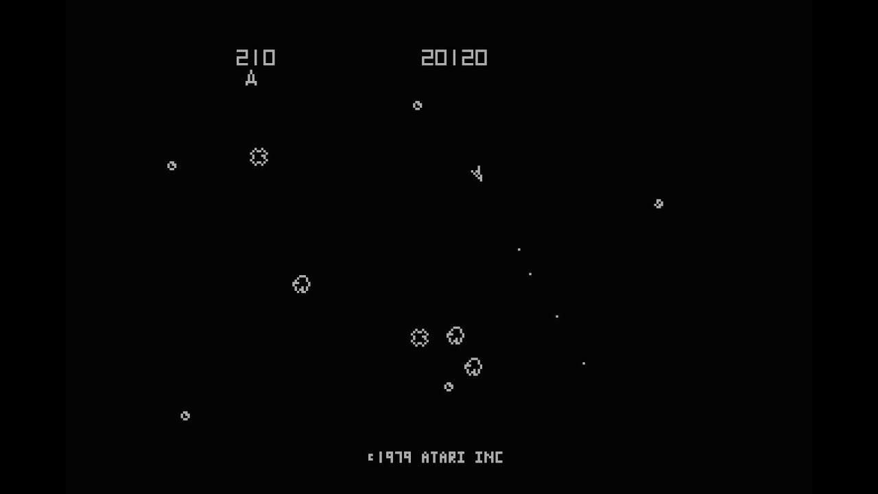Atari 8-Bit Game Play, Asteroids (Emulated) - YouTube