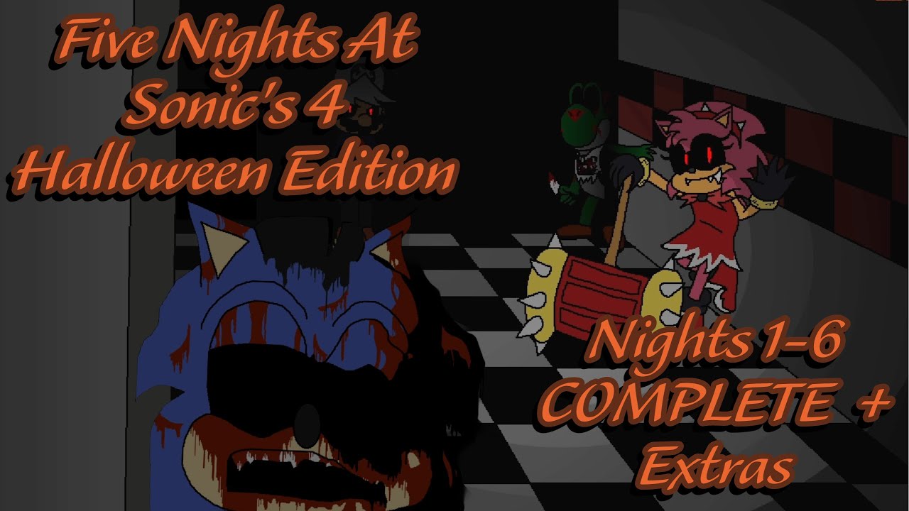 Five Nights at Sonic's 4: Halloween Edition | Nights 1-6 COMPLETE ...