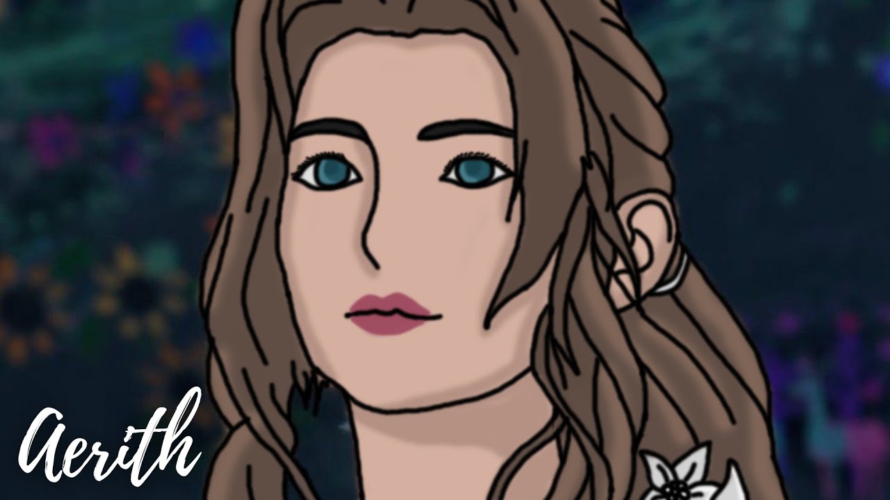 Here's Drawing.. But not really of Aerith Gainsborough in Final Fantasy ...