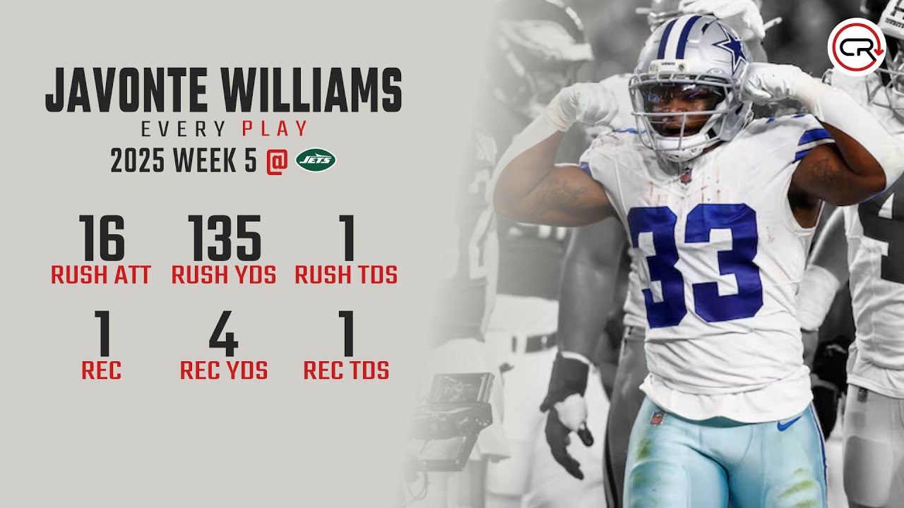 Javonte Williams Week 5 Highlights | Every Run, Target, and Catch vs ...