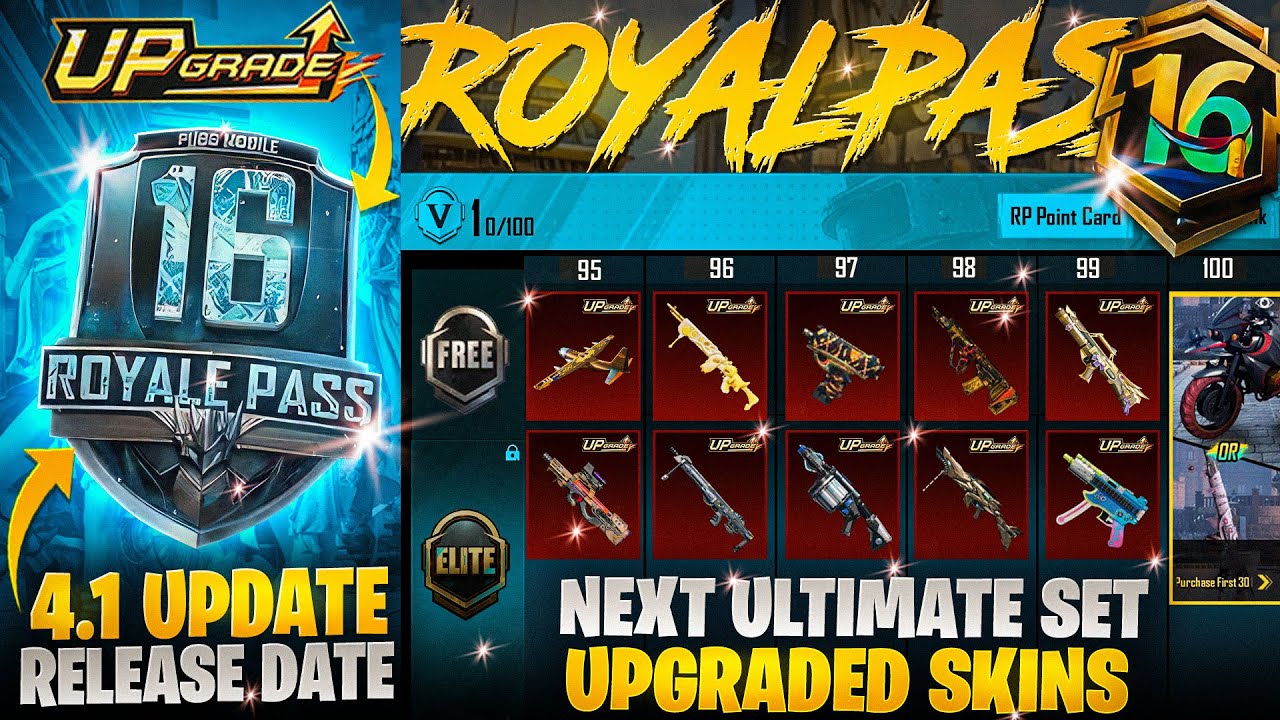 A16 Royal Pass & 4.1 Update All Events Dates | 4.1 Update Prize Path ...