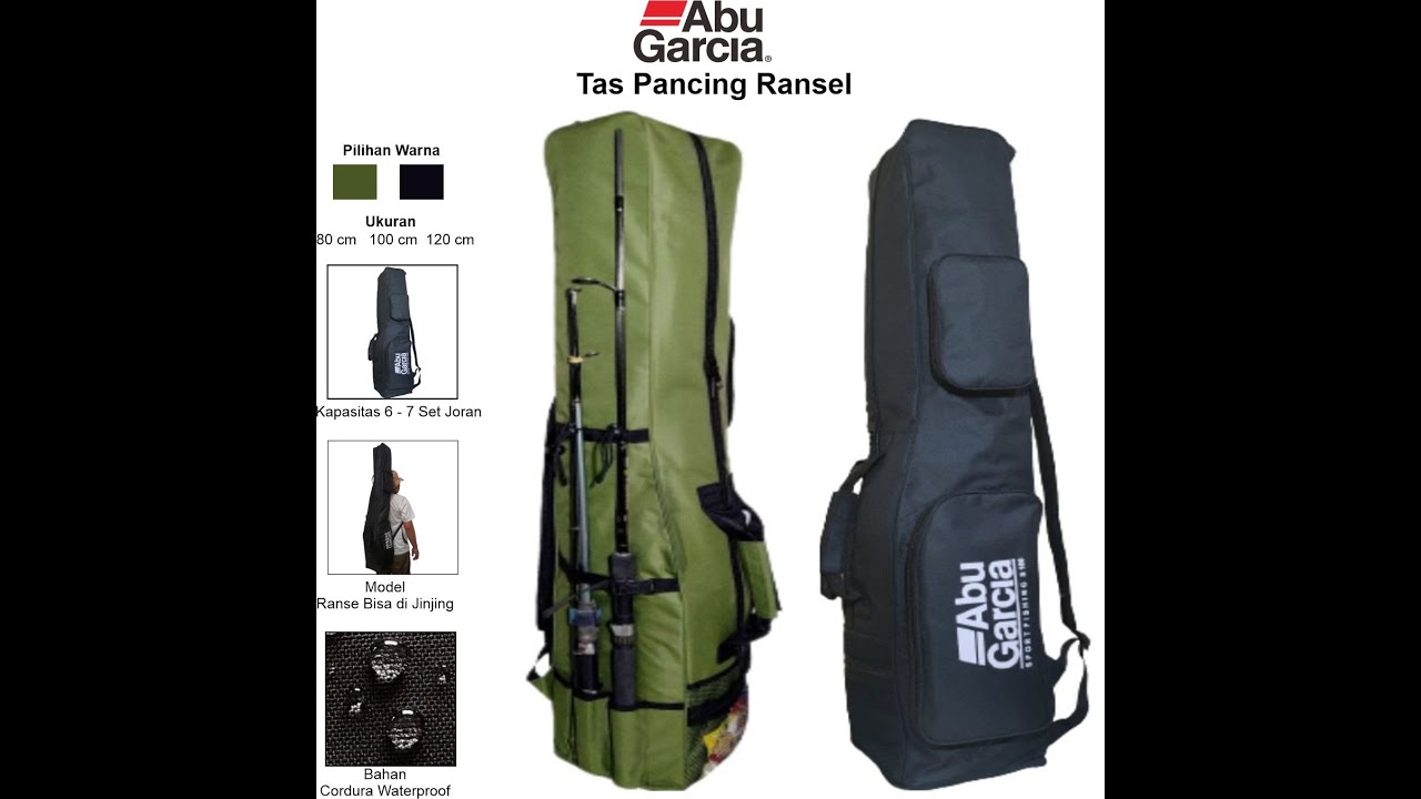 Tas Pancing Ransel Abu Garcia Bahan Waterfroop - YouTube