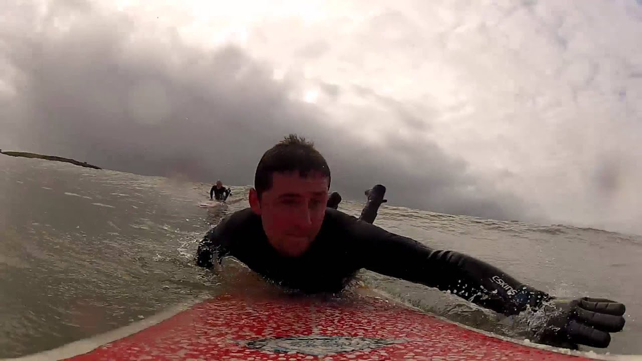 surfing at bantham bay 01/03/2013 - YouTube