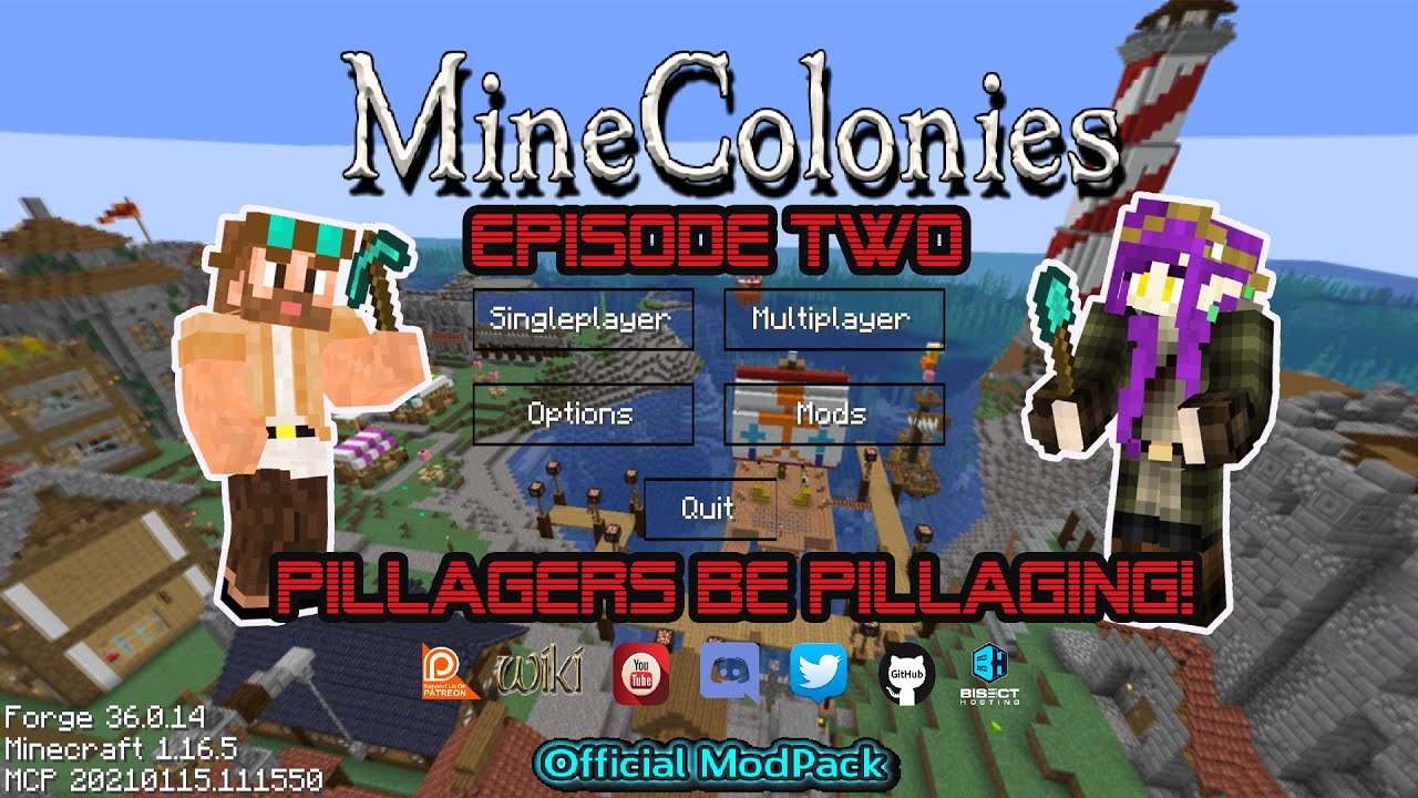 Modded MineCraft With Hubby! Mine Colonies EP2! Pillager be Pillaging ...