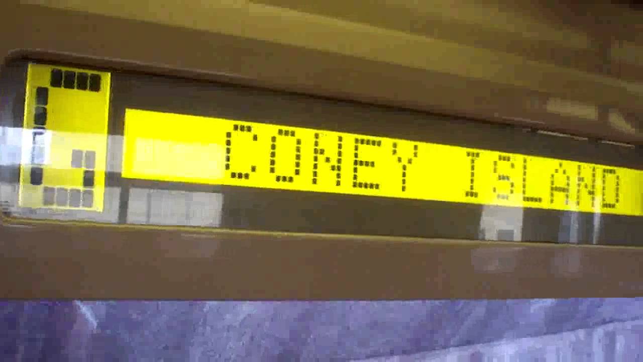 NYC Subway: R46 (G) Interior Destination Sign To Coney Island-(3) - YouTube